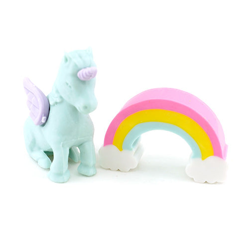 Unicorn and Rainbow - Set of 2 Erasers! | Daisuki