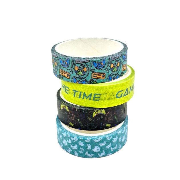 Video Game / Gamer Themed Set of 4 Washi Tape Rolls | Daisuki