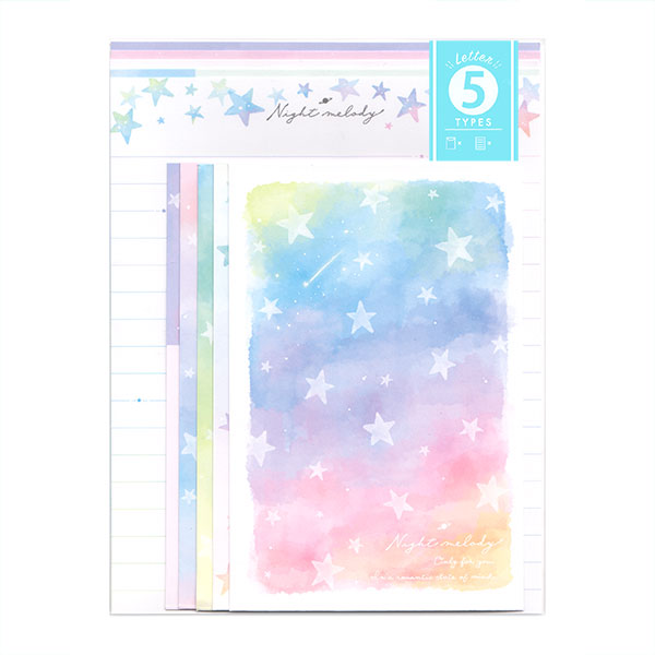 Kamio - Night Melody Letter Writing Set - Paper & Envelopes! | Daisuki