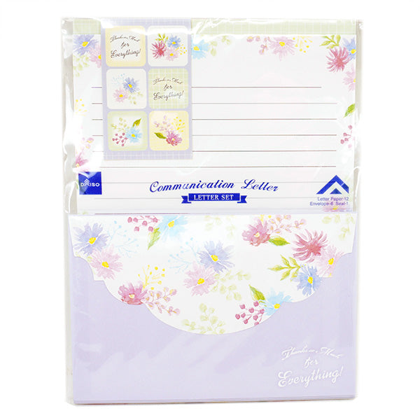 Pretty Flowers Letter Writing Set! Writing Paper + Envelopes | Daisuki