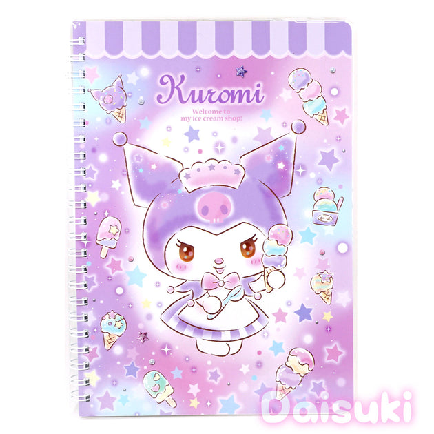 Sanrio - Kuromi Ice Cream Shop A5 Lined Notebook (soft cover) | Daisuki