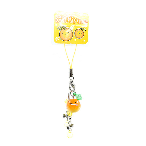 Kawaii Mikan-chan (orange) Phone Hanger / Zipper Mascot! | Daisuki