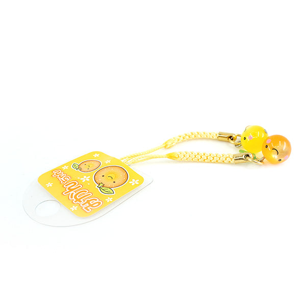Mikan-chan Phone Hanger / Zipper Mascots Set of 2 (Orange & Lemon ...