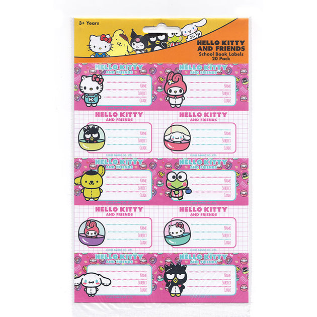 Sanrio : Hello Kitty & Friends School Book Label Stickers x 20 | Daisuki