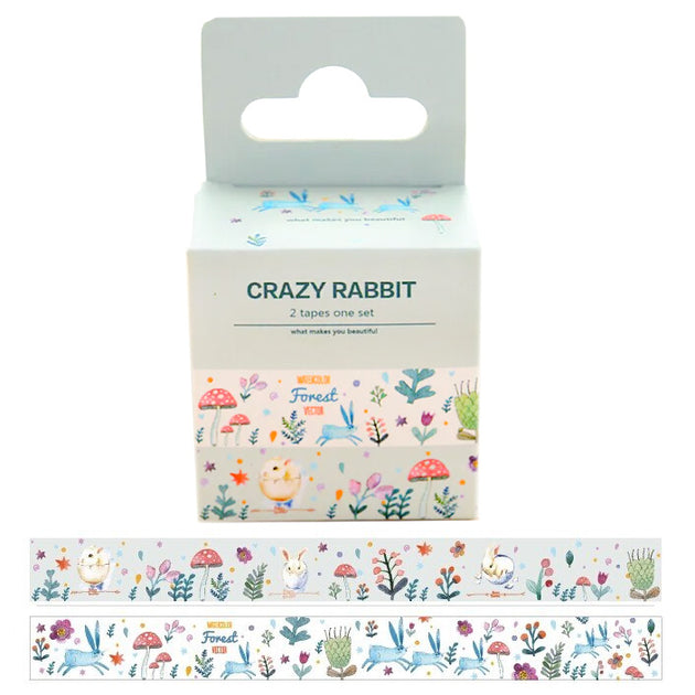 Kawaii Rabbit Set of 2 Adorable Washi Tapes! | Daisuki