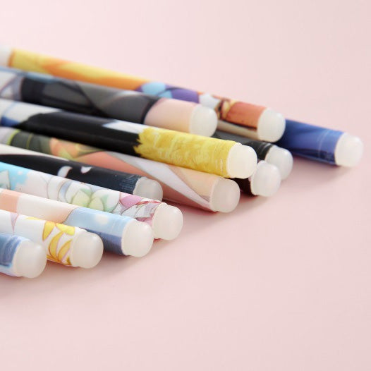 Anime Style Character Erasable gel ink pen x 1 (Blue ink) Random Desig ...