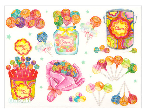 Sweet Candy Sticker Sheet | Daisuki