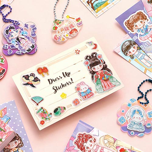 Cute Dress Ups Sticker Sheet #002 | Daisuki