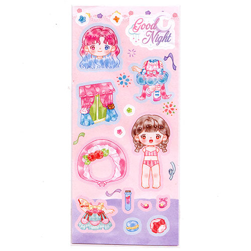 Cute Dress Ups Sticker Sheet #001 | Daisuki