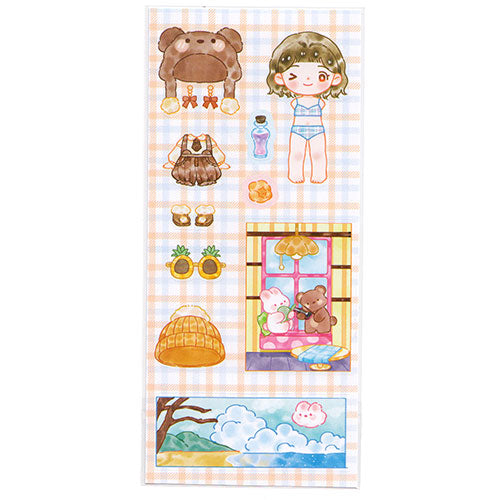 Cute Dress Ups Sticker Sheet #003 | Daisuki