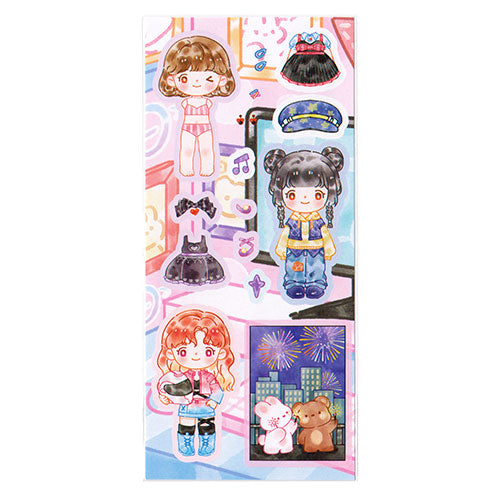 Cute Dress Ups Sticker Sheet #006 | Daisuki