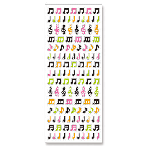 Mindwave : Neon Music Notes micro Stickers! | Daisuki