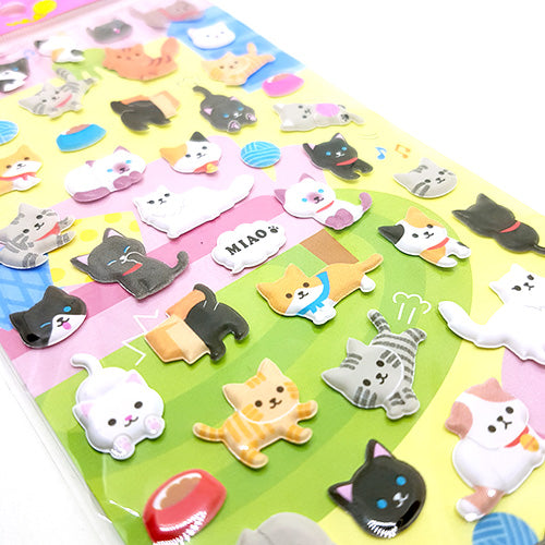 Mindwave : Kawaii Cats Puffy Stickers! | Daisuki