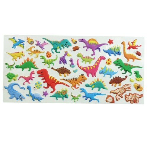 Q-Lia : Cute Dinosaur Puffy Stickers with Mini Storage Booklet! | Daisuki