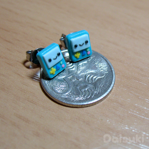 Beemo BMO Hand-sculpted Earrings - Adventure Time tribute | Daisuki